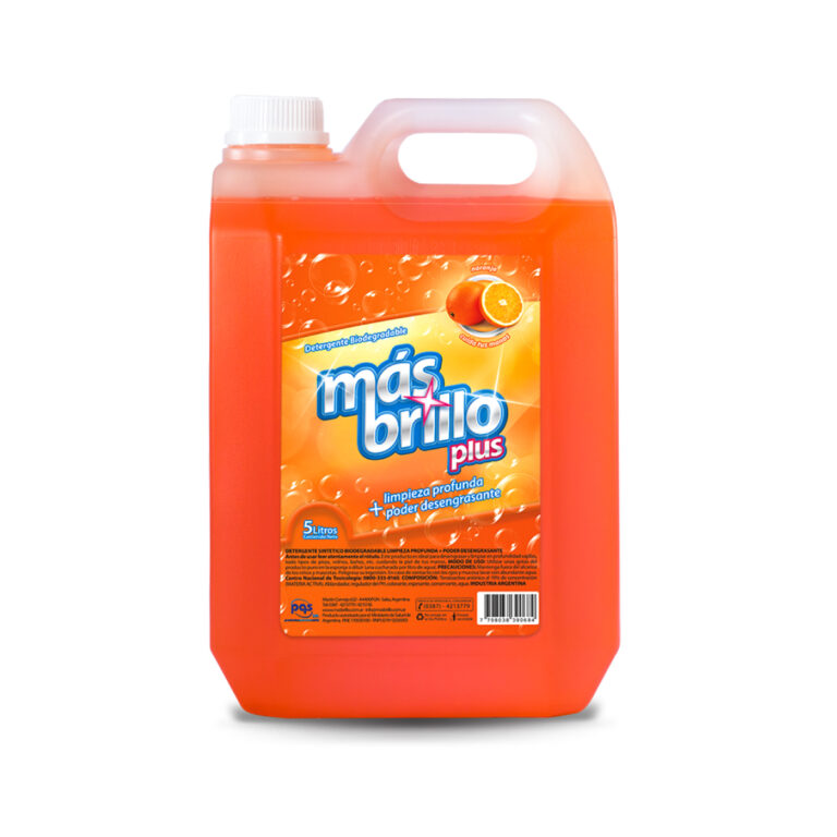 Detergente Plus Naranja 5 Lts – Mas Brillo